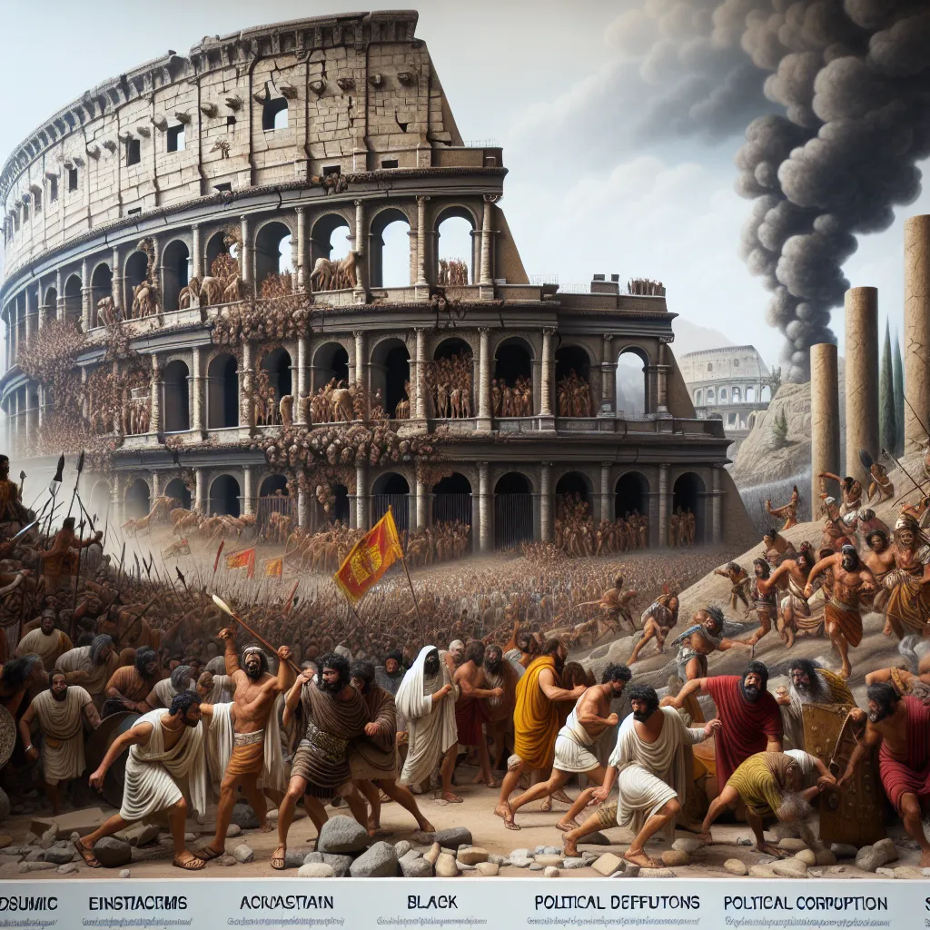 Ask AI: List and explain the 3 main reasons for the fall of the Roman ...