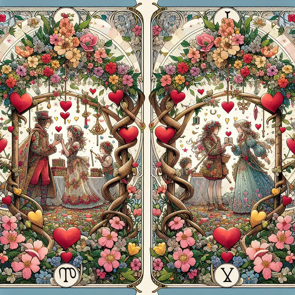 Ask AI: 4 of wands and 6 of cups meaning in love reading combination